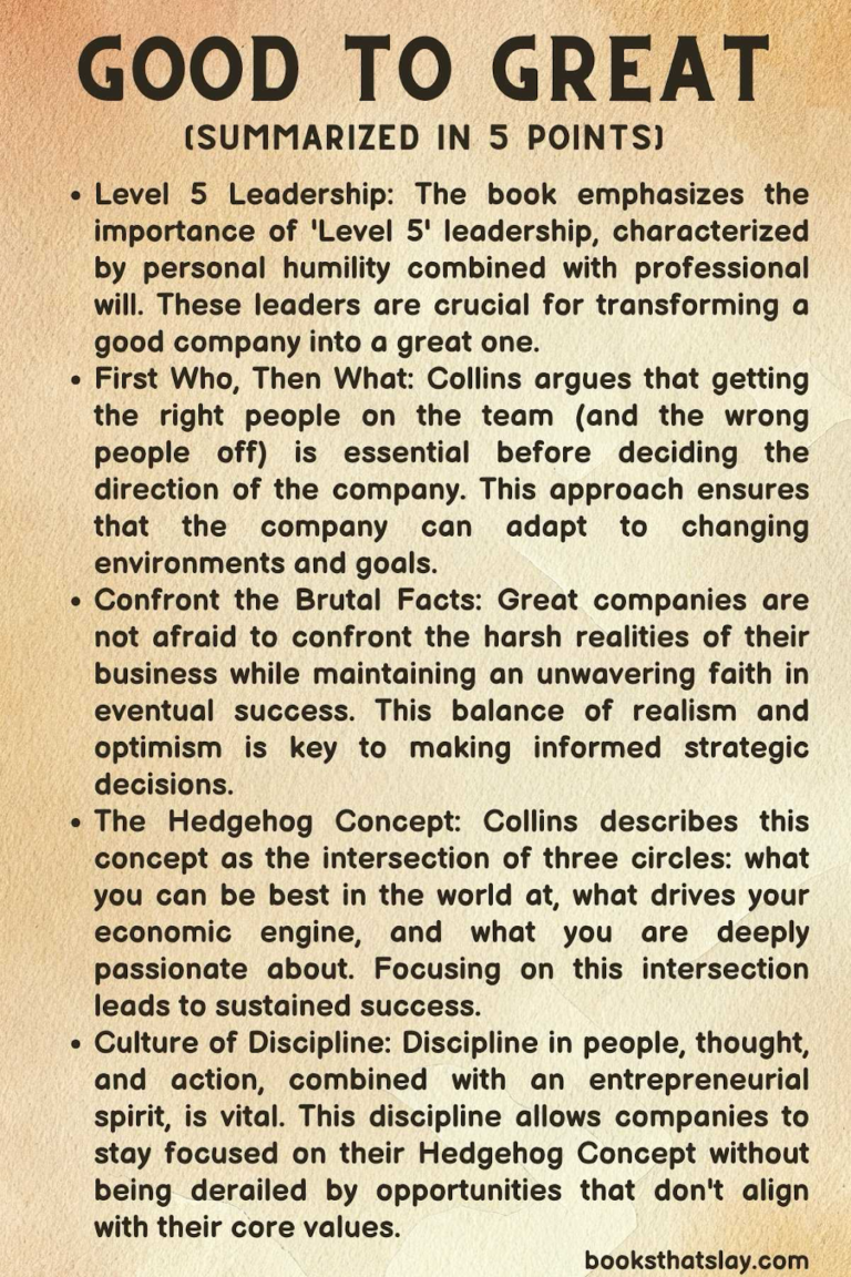 Good to Great Summary