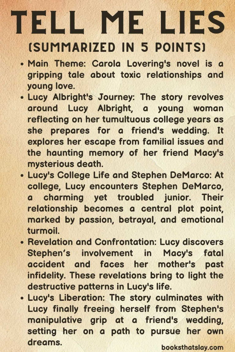 Tell Me Lies Summary and Key Themes