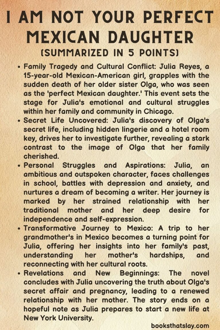 I Am Not Your Perfect Mexican Daughter Summary, Characters and Themes