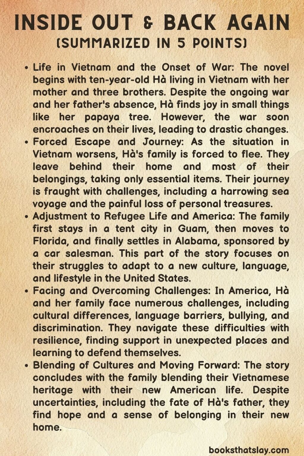 Inside Out & Back Again Summary, Characters and Themes