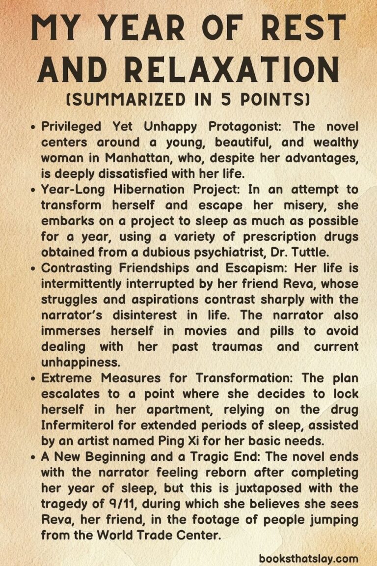 My Year of Rest and Relaxation Summary, Characters and Themes