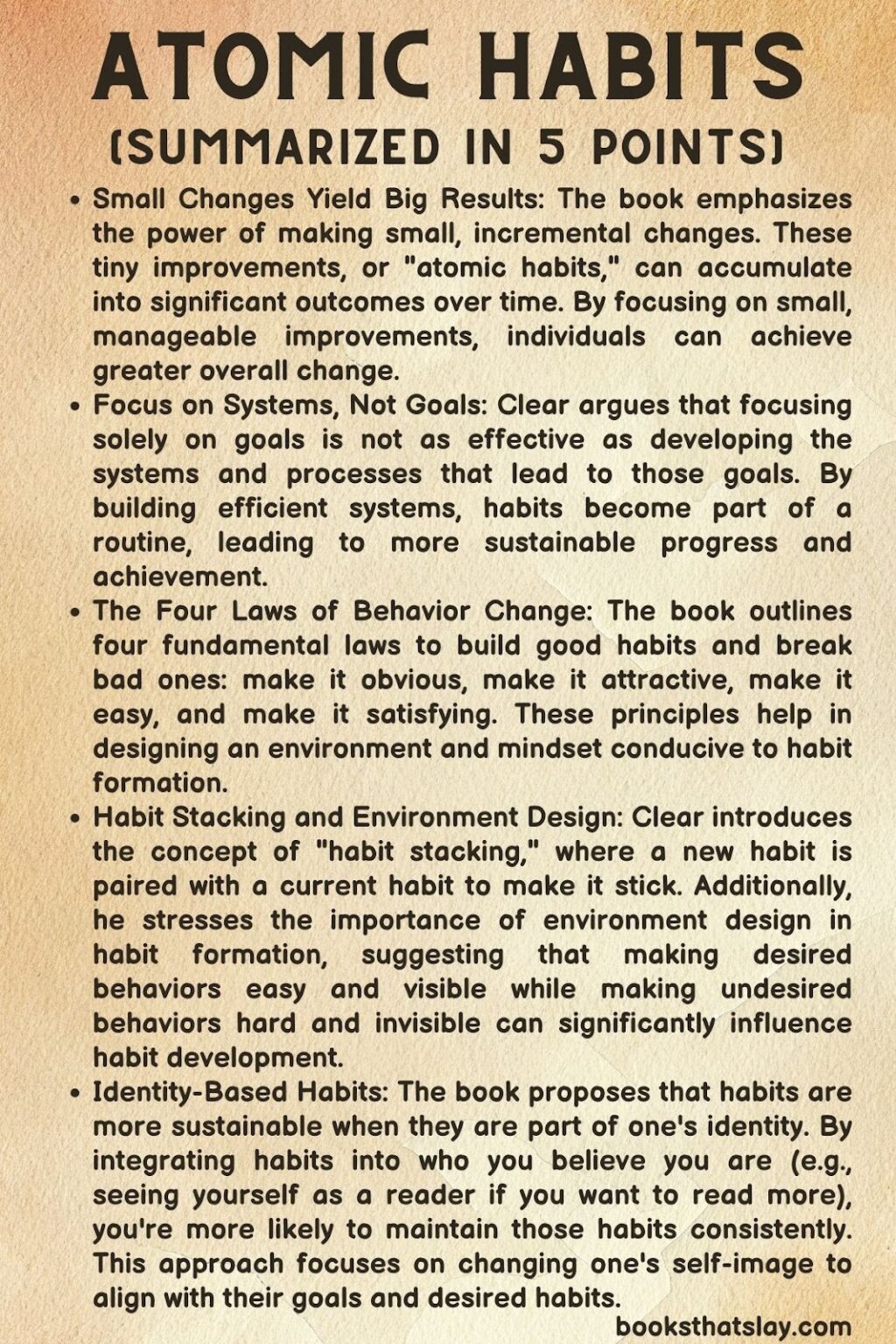 Atomic Habits Summary and Review