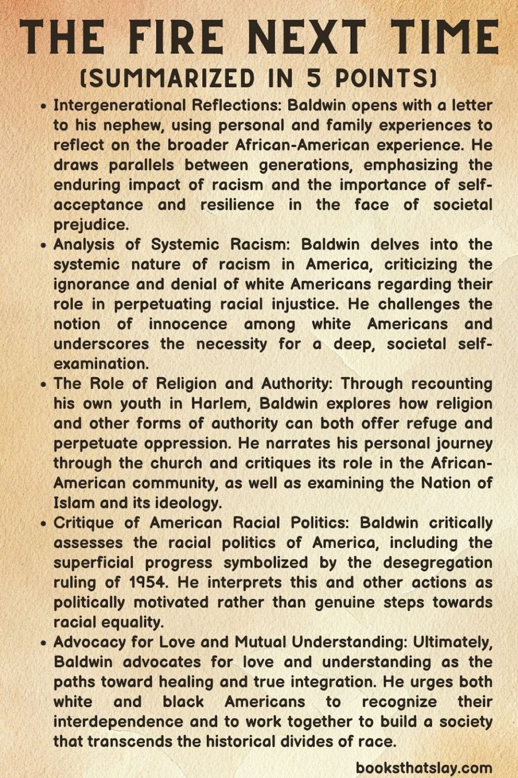 The Fire Next Time Summary, Analysis and Themes