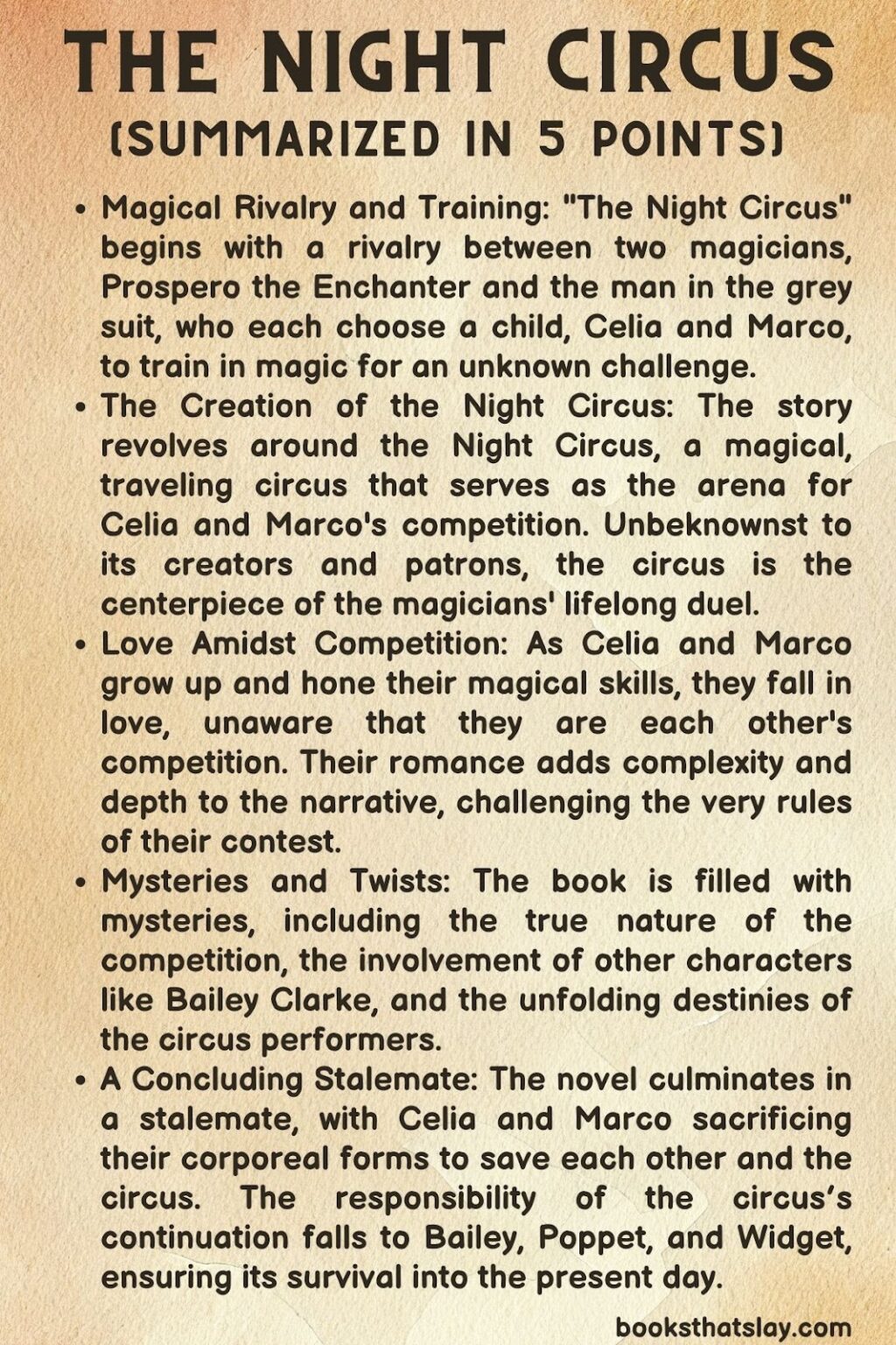 The Night Circus Summary, Characters and Themes