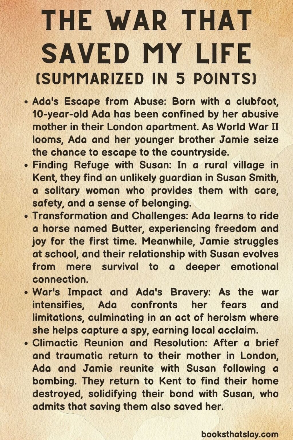 The War That Saved My Life Summary, Characters and Themes