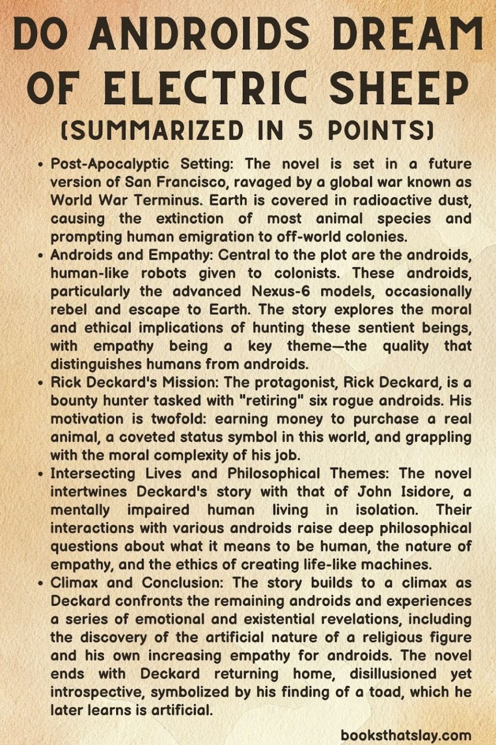 Do Androids Dream of Electric Sheep? Summary, Characters and Themes