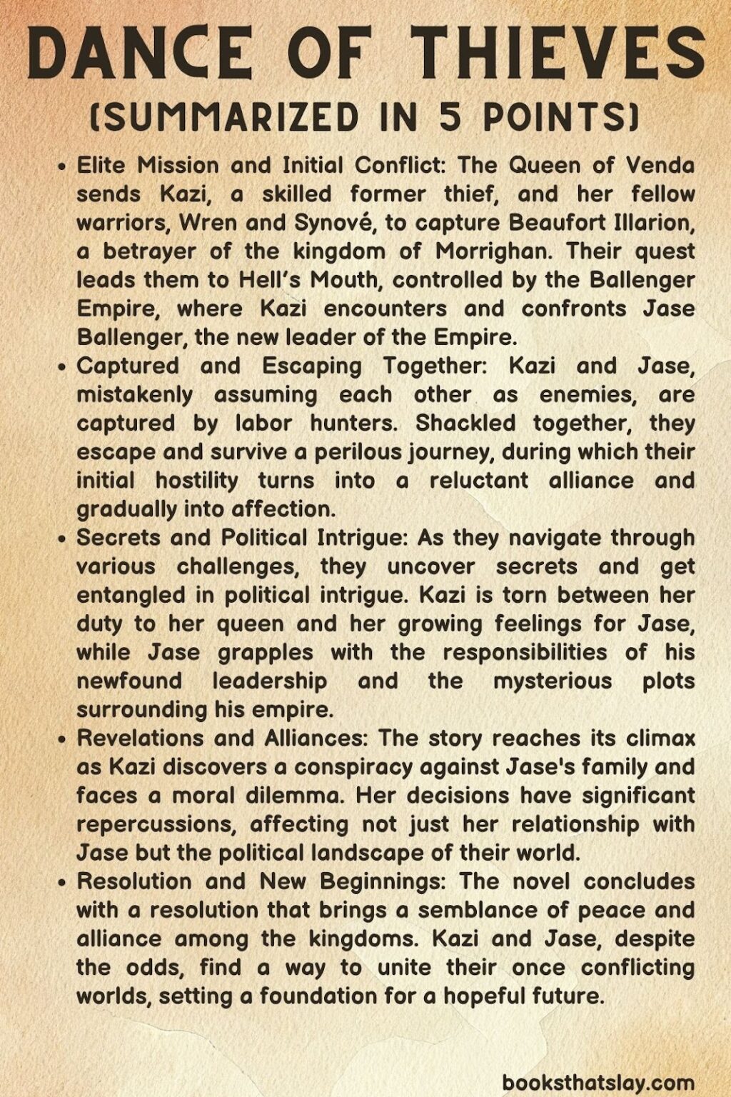 Dance of Thieves Summary and Key Themes