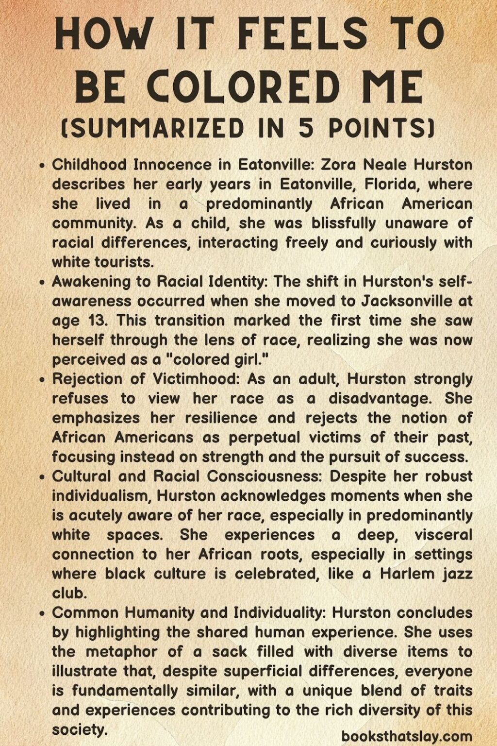 How It Feels to Be Colored Me Summary and Key Themes