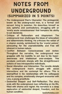 Notes From Underground Summary, Characters and Themes