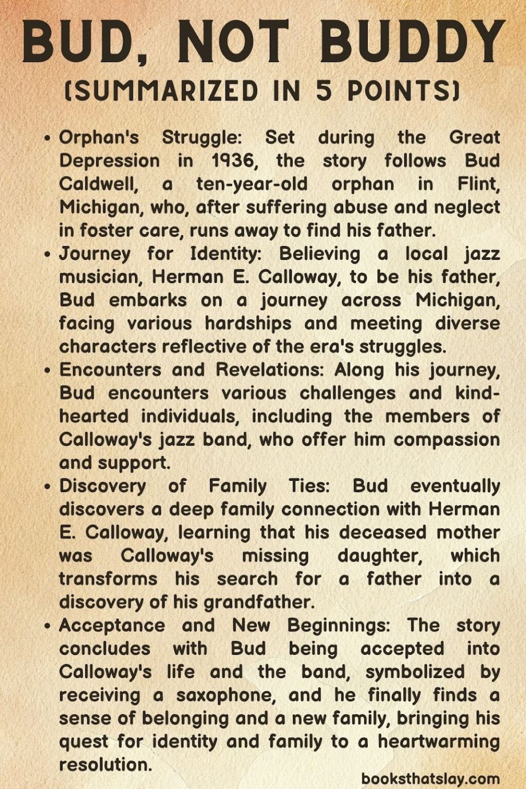 Bud, Not Buddy Summary and Key Themes