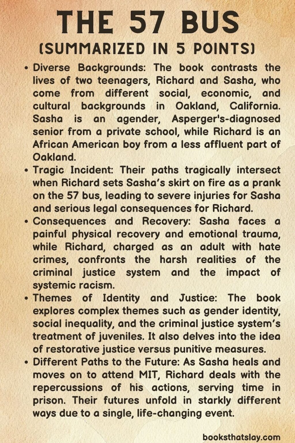 The 57 Bus Summary, Characters and Themes