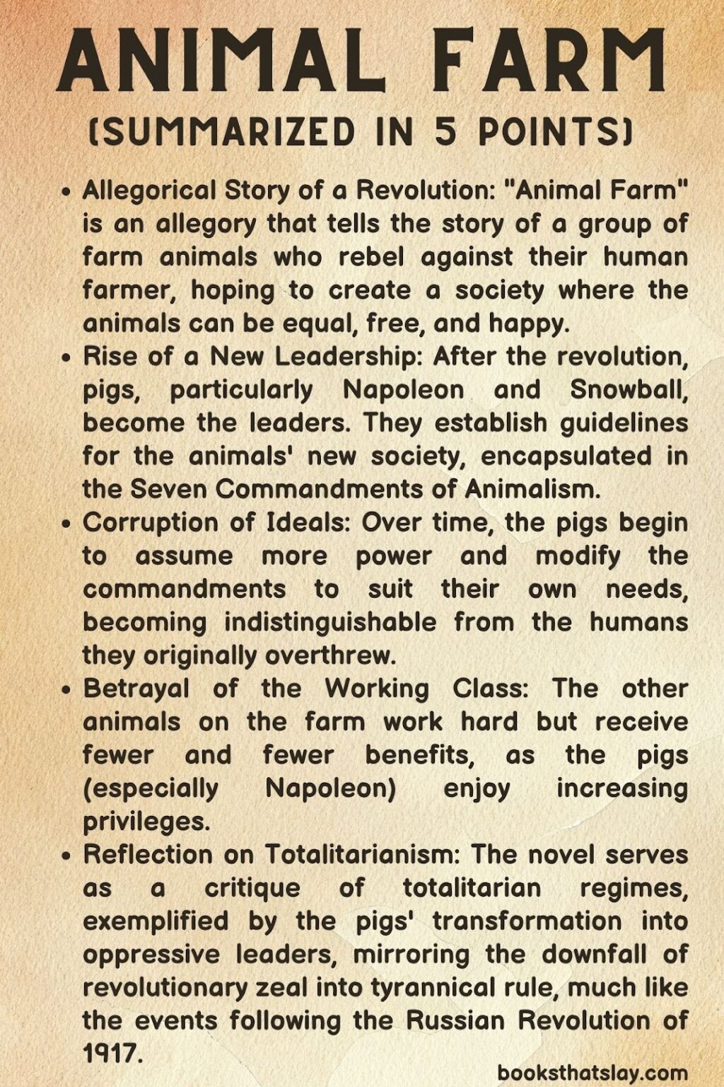Animal Farm Summary and Key Themes