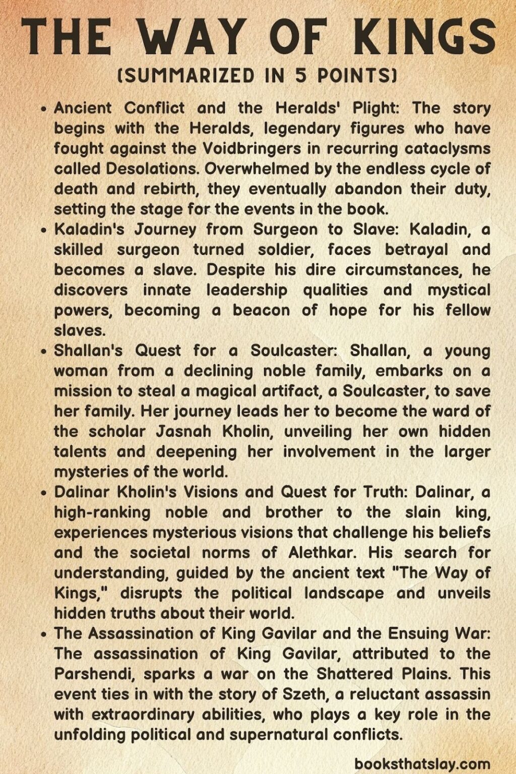 The Way of Kings Summary, Characters and Themes