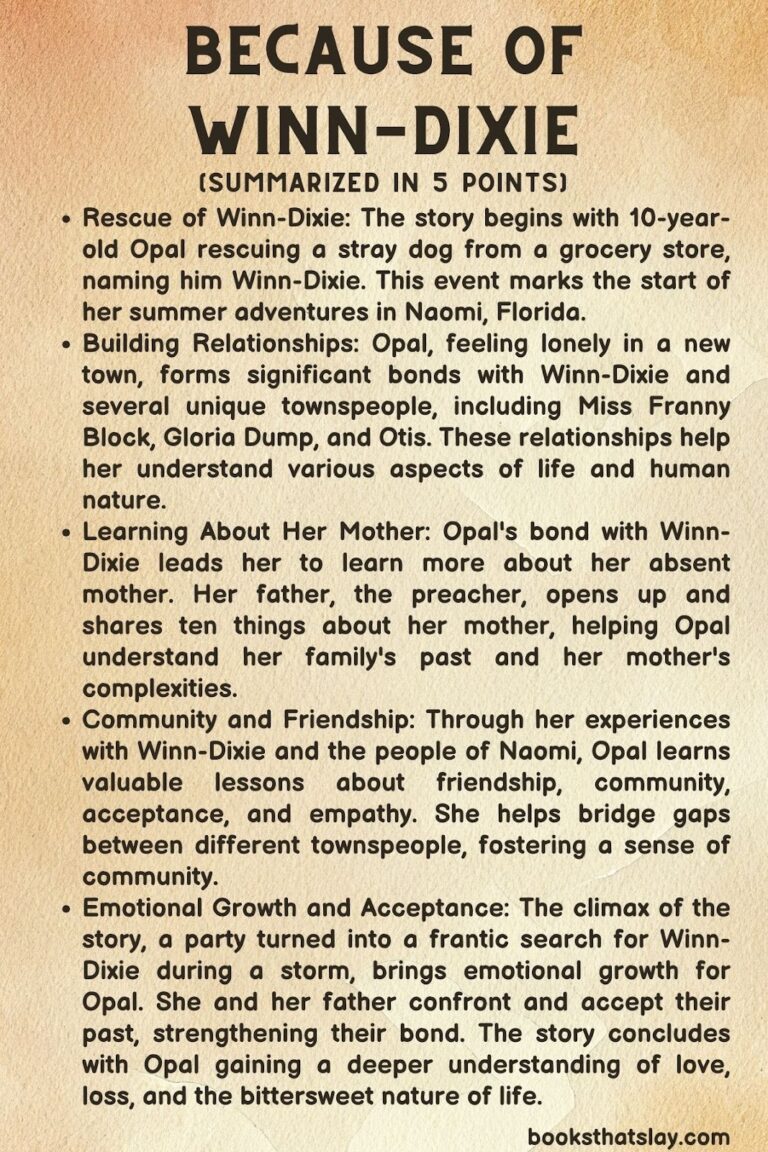 Because of Winn-Dixie Summary, Characters and Themes