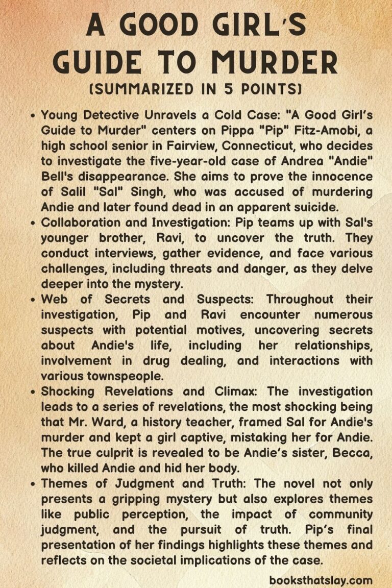 A Good Girl's Guide To Murder Summary, Characters and Themes