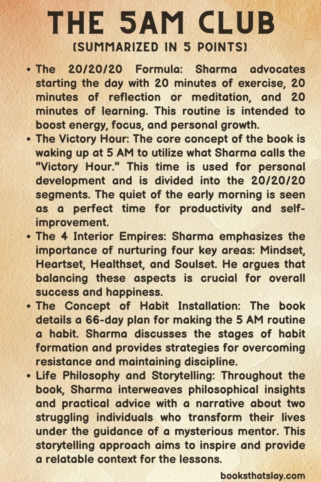 The 5AM Club Summary | Robin Sharma