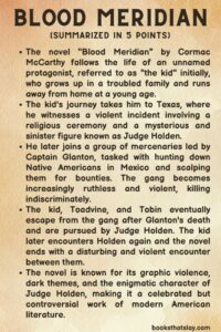 Blood Meridian Summary, Characters and Themes