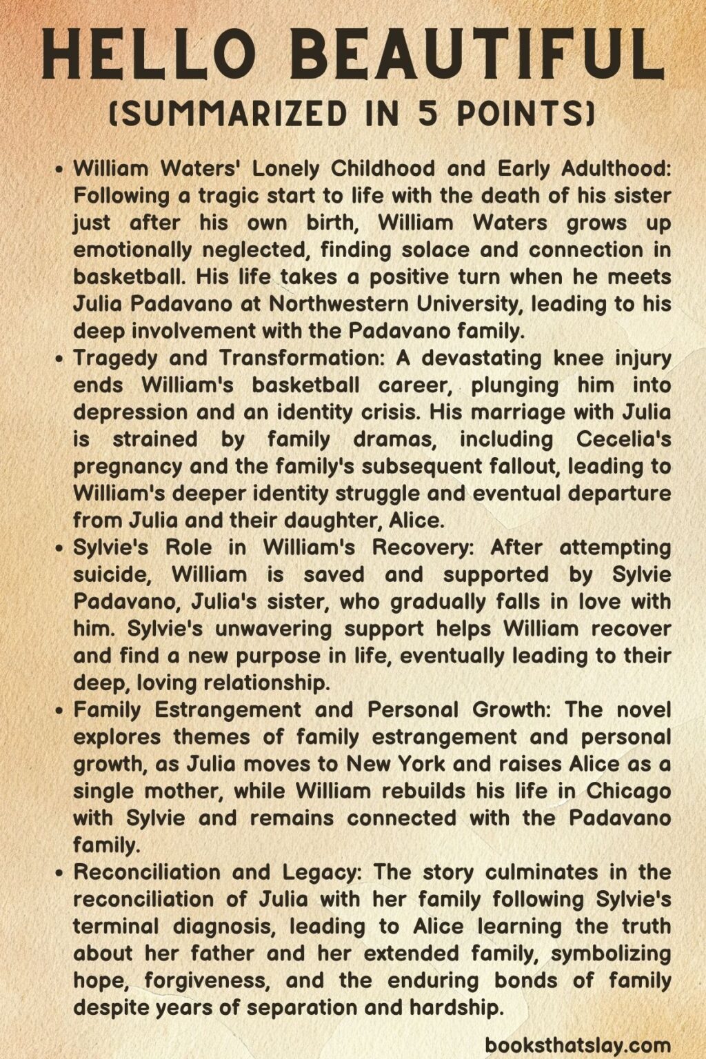 Hello Beautiful Summary, Characters, and Themes