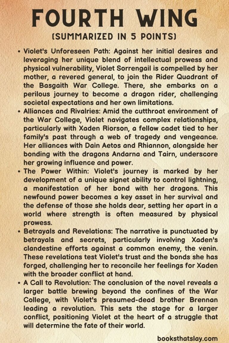 Fourth Wing Summary, Characters and Themes