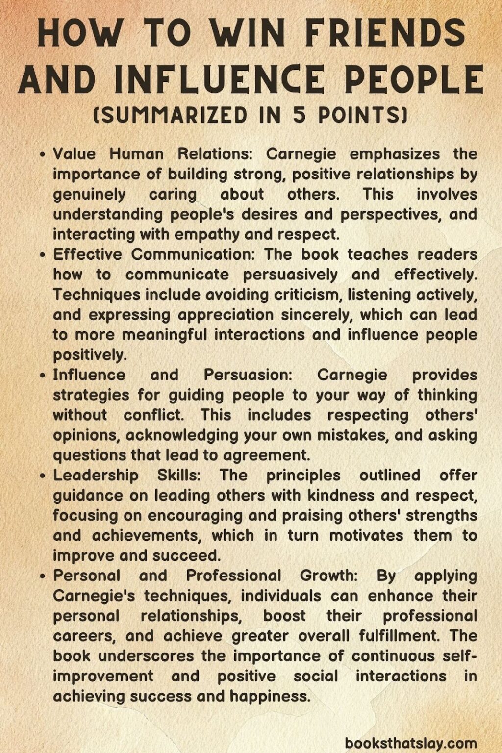 How To Win Friends and Influence People Summary