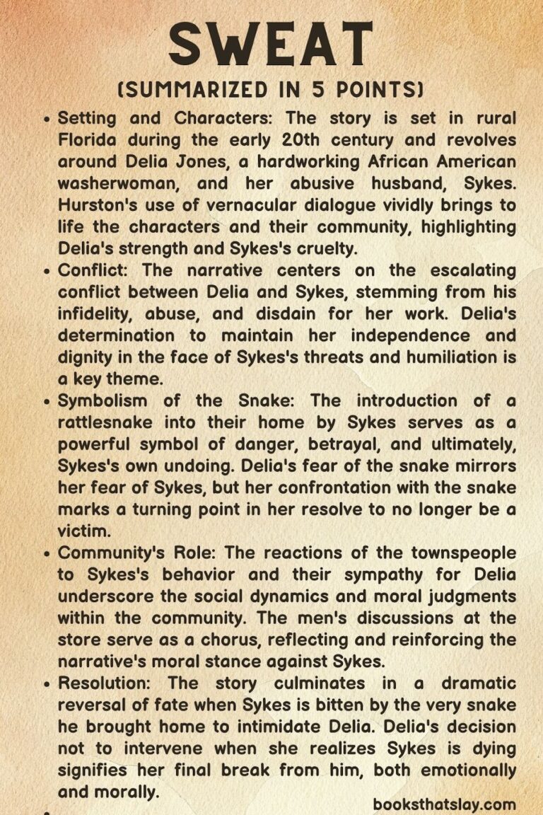 Sweat by Zora Neale Hurston Summary, Characters and Themes