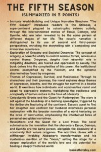 The Fifth Season Summary, Characters and Themes