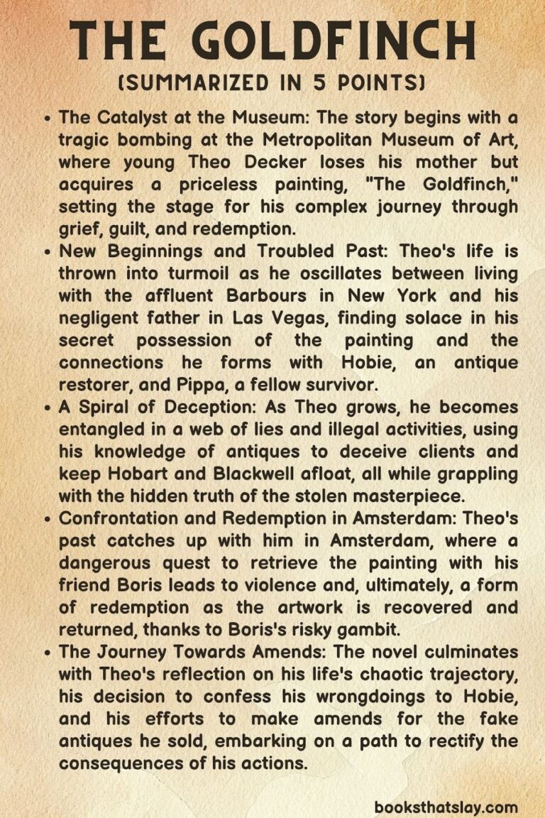 The Goldfinch Summary, Characters and Themes
