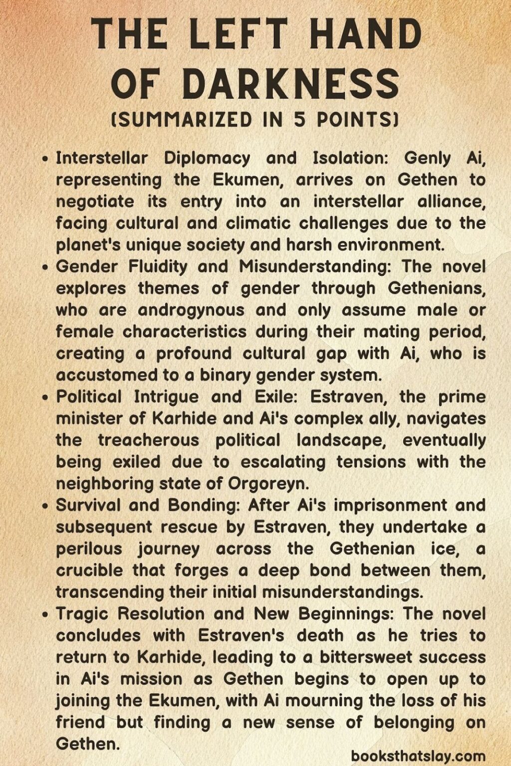 The Left Hand of Darkness Summary, Characters and Themes