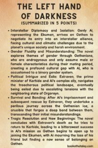 The Left Hand of Darkness Summary, Characters and Themes