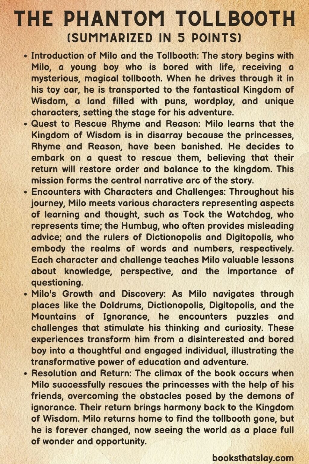 The Phantom Tollbooth Summary, Characters and Themes