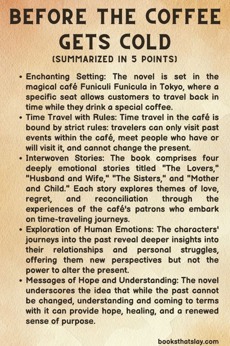 Before the Coffee Gets Cold Summary, Characters and Themes