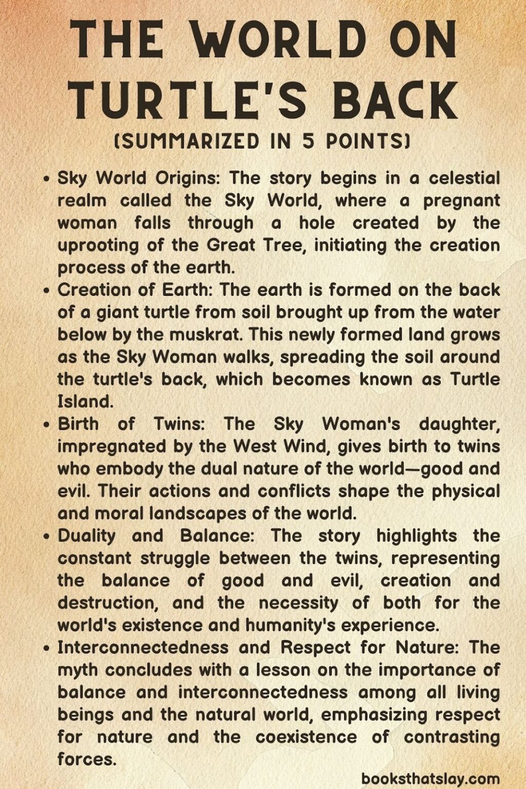 The World on Turtle's Back Summary, Characters and Themes