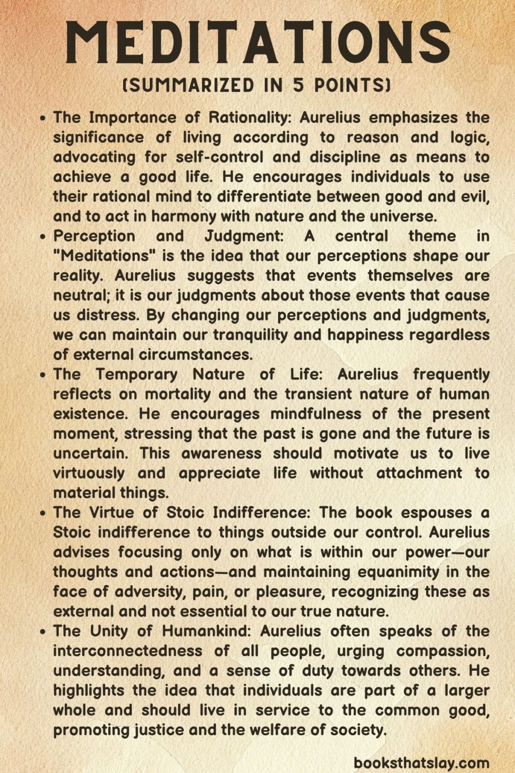 Meditations by Marcus Aurelius | Book Summary