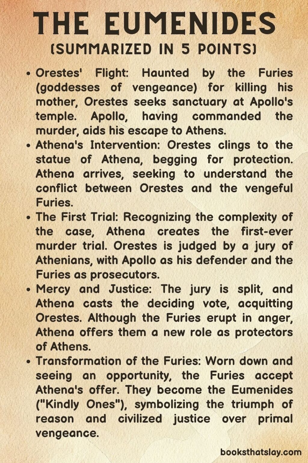 The Eumenides Summary, Characters and Themes