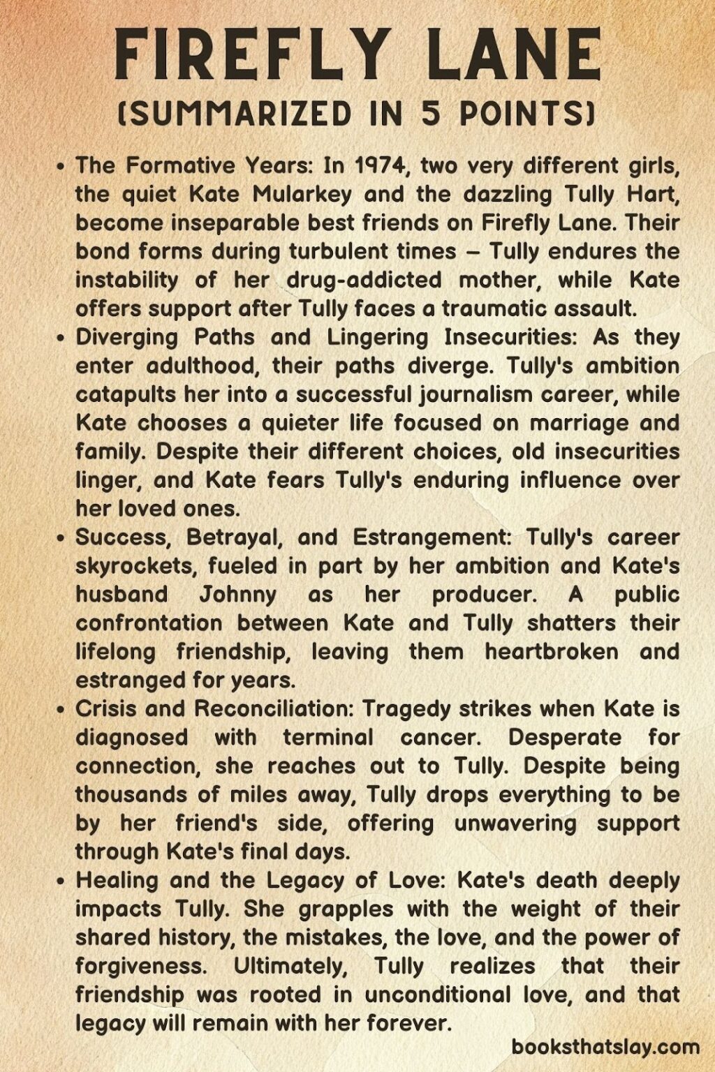 Firefly Lane Summary, Characters and Themes