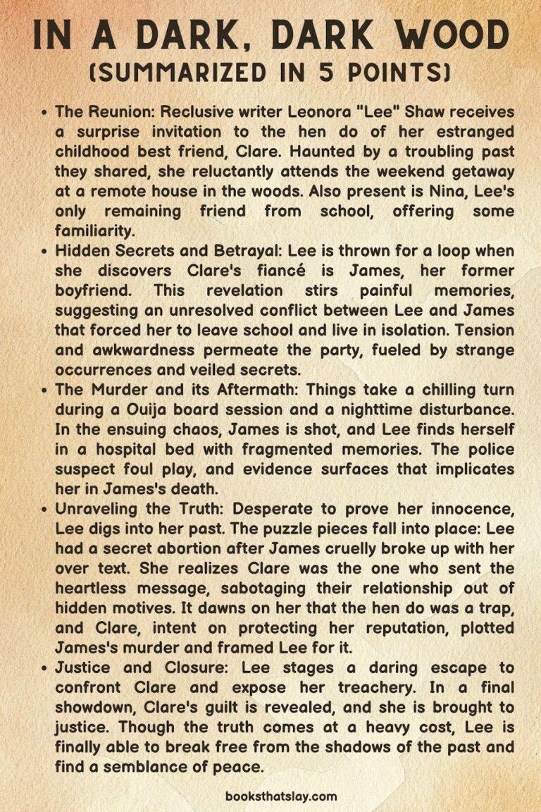 In a Dark, Dark Wood Summary, Characters and Themes