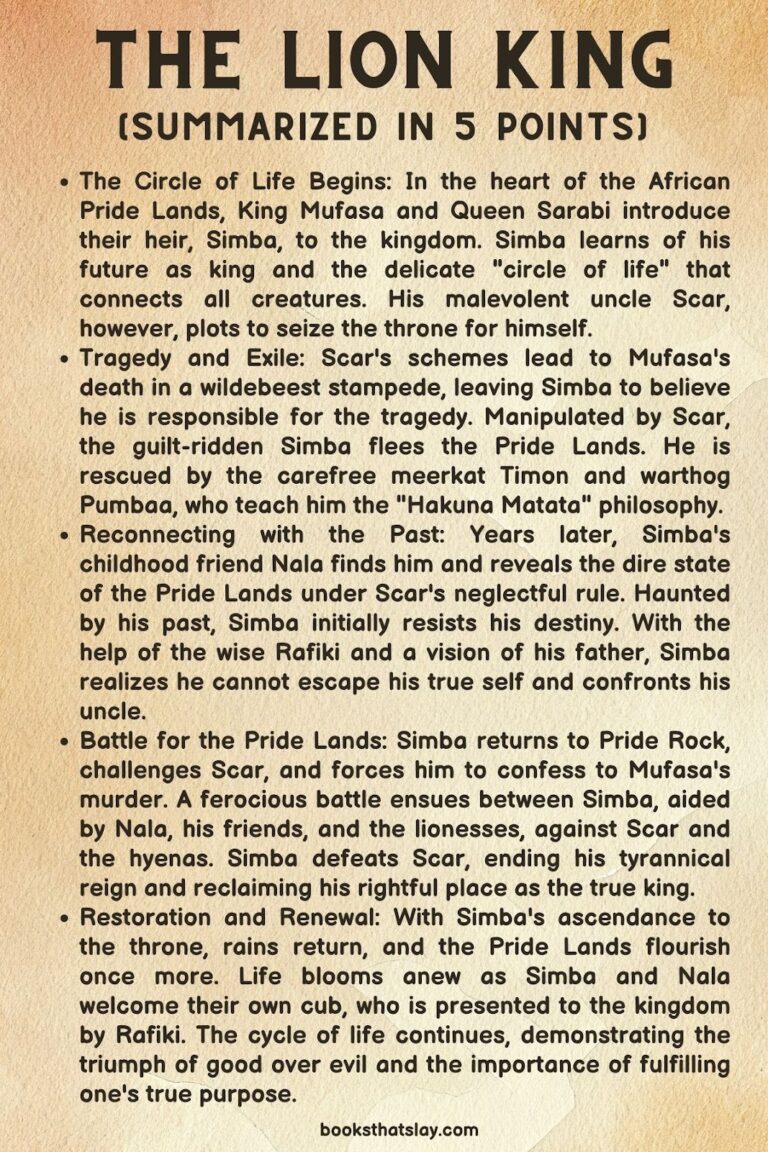 The Lion King Summary, Characters and Themes