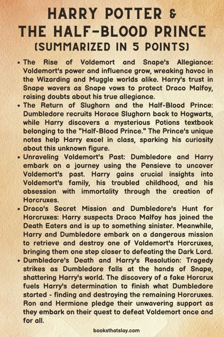 Harry Potter and the Half-Blood Prince Summary, Characters and Themes