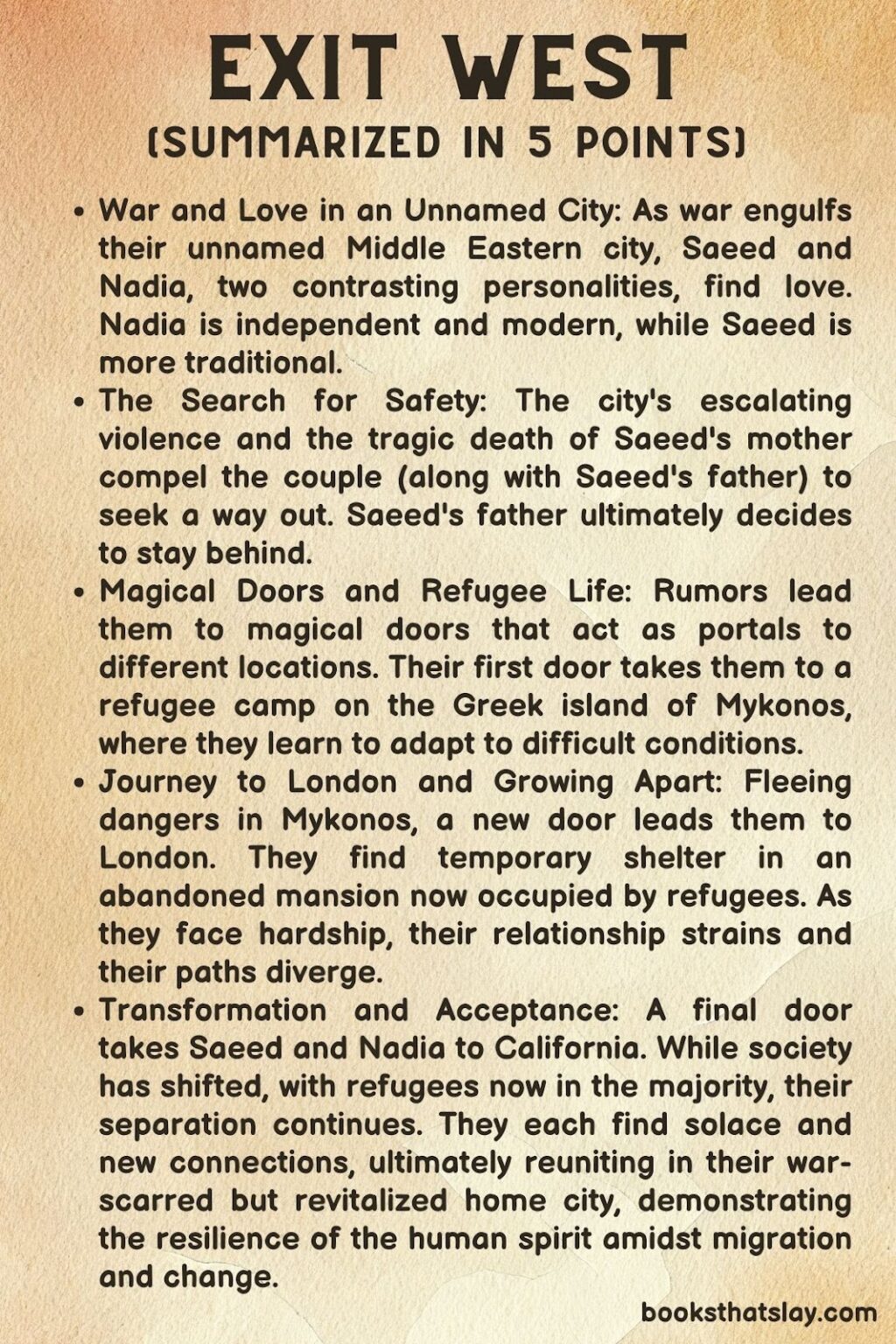 Exit West Summary, Characters and Themes