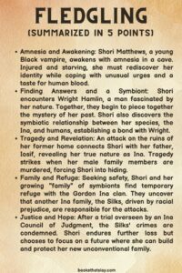 Fledgling Summary, Characters and Themes