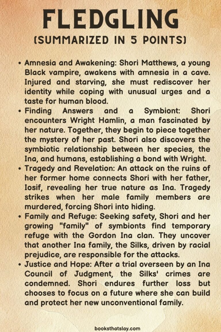 Fledgling Summary, Characters and Themes