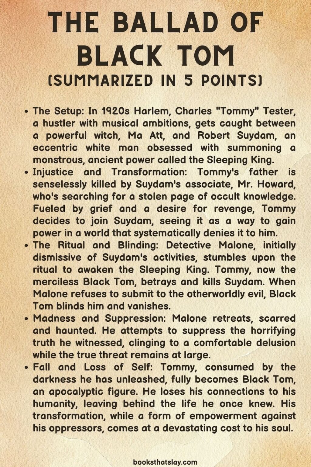 The Ballad of Black Tom Summary, Characters and Themes