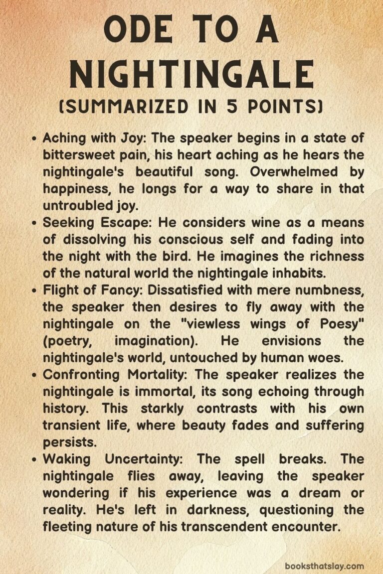 Ode to a Nightingale Summary, Analysis and Themes