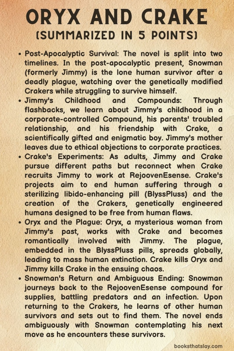 Oryx and Crake Summary, Characters and Themes