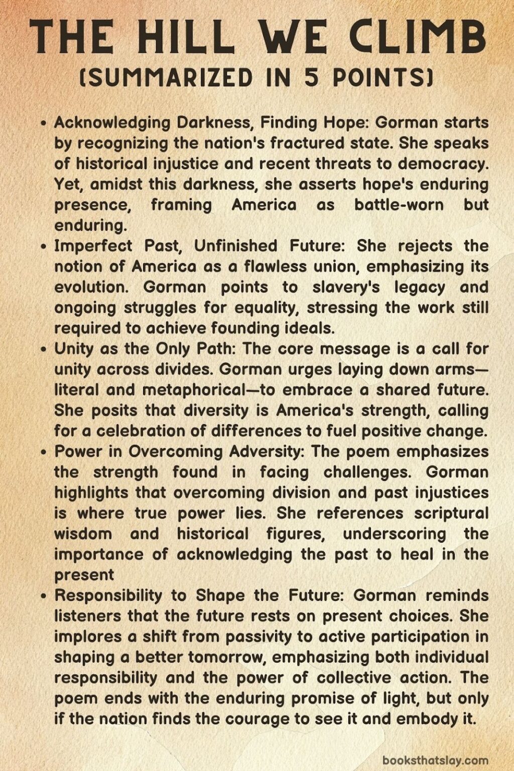 The Hill We Climb Summary and Themes