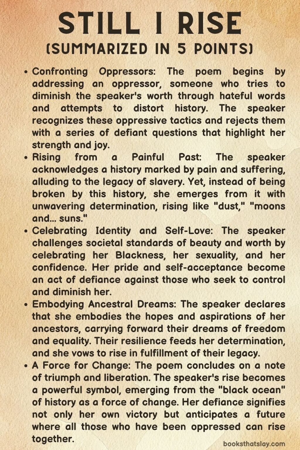 Still I Rise Summary, Analysis and Themes