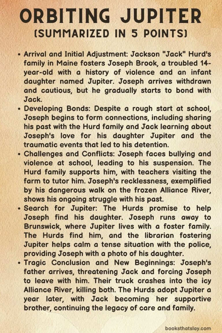 Orbiting Jupiter Summary, Characters and Themes