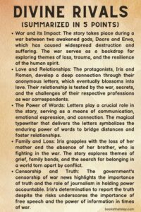 Divine Rivals Summary, Characters and Themes