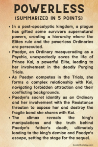 Powerless by Lauren Roberts Summary, Characters and Themes