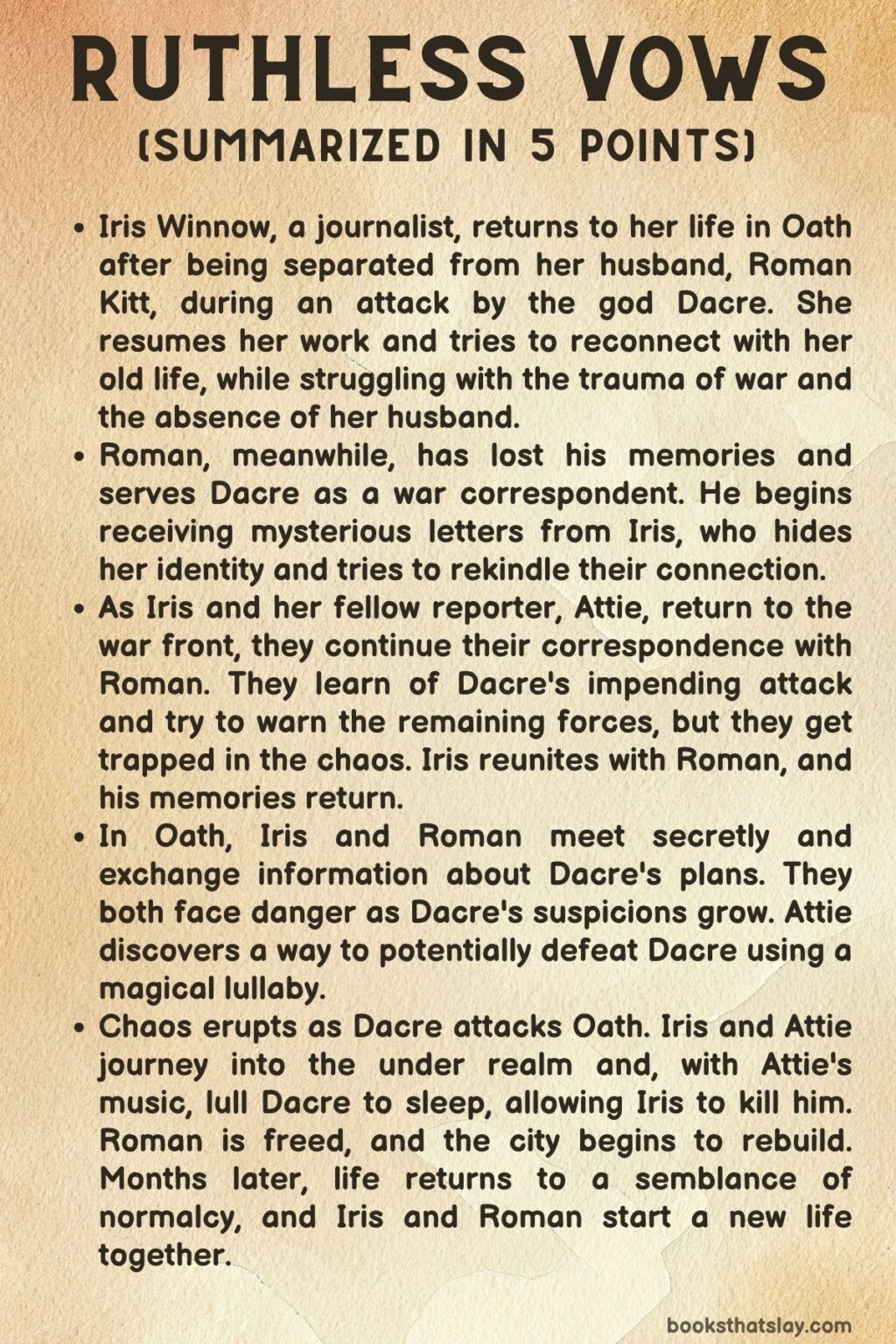 Ruthless Vows Summary, Characters and Themes
